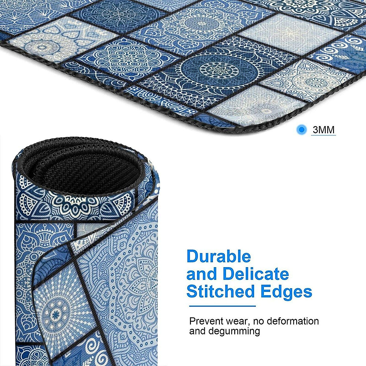 Custom Mouse Pad - Personalized Add Your Image Text Non-Slip Rubber Mice Mat - Stitched Edges Mousepad - Suitable for Home, Office, Workspace (7 x 8.6 inch)