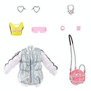 MERMAZE MERMAIDZ Jordie Color Change Fashion Doll, Stylish Hair & Tail, Poseable, Ages 4-12, 580836 , 13.5 Inch