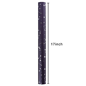MAYPLUSS Reversible Cosmic Galaxy Gift Wrap - 17.3in * 32.8 Ft - Navy Blue Vibrant Starry Star Shine Outer Space Planetary Pattern Roll Gift Wrapping Paper for Birthday, Wedding, Party DIY Craft