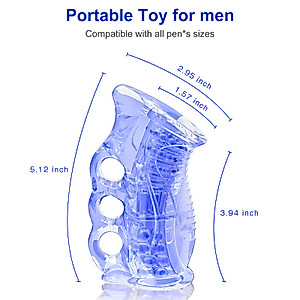 Male Masturbator Sex Adult Toys Pocket Pussy Stroker, Anal Doll Ass for Men Masturbation Oral Handjob Glans Training Tool Penis Trainer Massager Open-Ended Sleeve Blowjob Toy