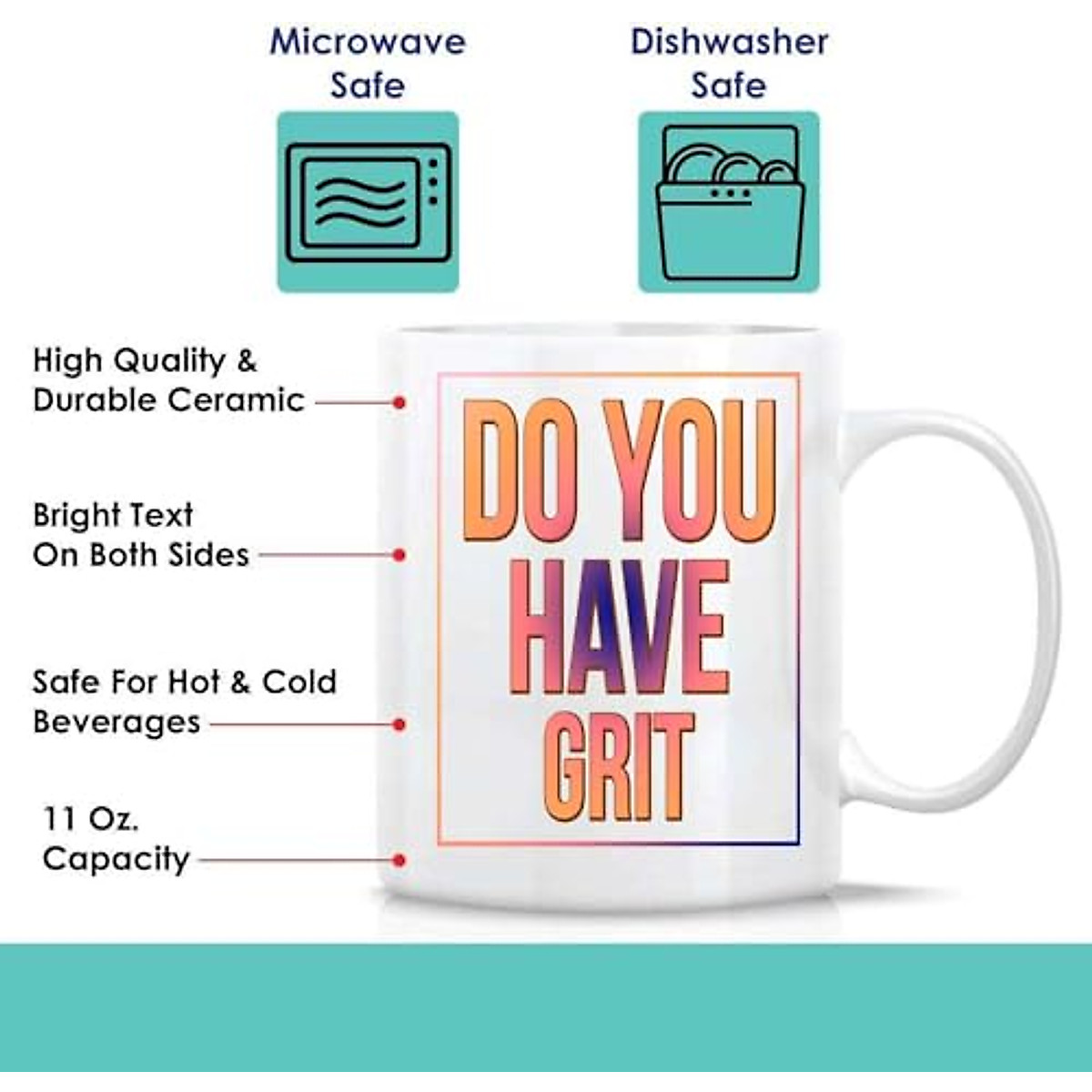 Novelty Gift Gift for Relentless Cornhole Fans - Do You Have Grit - 64 Team Building Game for Adults & Kids - 11 Oz White Ceramic Coffee Mug