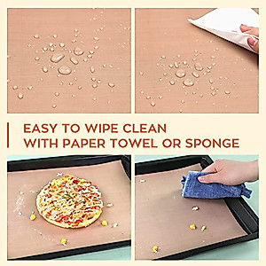 HTVRONT Teflon Sheets for Heat Press - 3 Pack Non Stick PTFE Teflon Sheet Reusable 12 x 16" Teflon Paper Heat Resistant Teflon Mat(Brown)