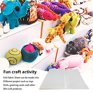 Jtnohx Craft Felt, 1 Square Yard Felt Fabric, 1.4mm Thickness Soft Felt Sheets, Felt by Yard for Art & Craft Project (White)