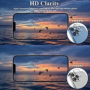 YWXTW [5 Pack Camera Lens Protector Compatible with iPhone 12 Pro Max 6.7" Tempered Glass, [Night Shooting Mode] Case Friendly, High Definition