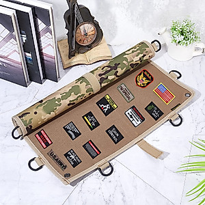 NBEADS Patchs Display Board, Tactical Badge Emblem Display Badge Patch Holder Military Holder Organizer with Iron Clasp for Button Badge Collections Display