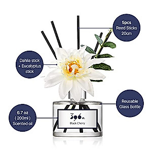 396 st. Dahlia Flower Reed Diffuser, Vanilla Lavender(Also Known as Garden Lavender), 200ml(6.7oz) / Reed Diffuser Sets, Scentsy Home Fragrance, Scented Oils, Home & Bathroom Décor