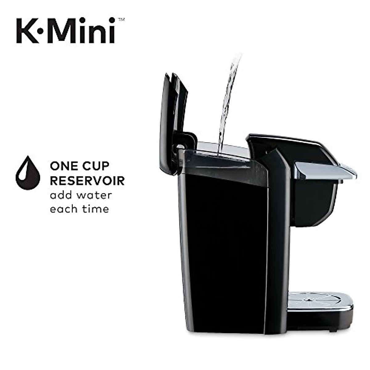 Keurig K15 Coffee Maker, Single Serve K-Cup Pod Coffee Brewer, 6 to 10 Oz. Brew Sizes, Black