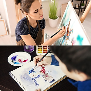 PANDAFLY Detail Paint Brushes Set, 15pcs Miniature Brushes for Fine Detailing & Art Painting - Acrylic, Oil, Watercolors & Paint by Number, Models, Face, Nail, Craft, Warhammer 40k