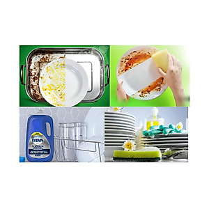 Dawn Platinum Dish Soap Liquid, Advanced Power 90 fl oz. (1) Set with Dishwashing Sponges, 24 pack (1) Boxed by Fusion Shop Store