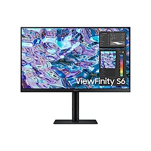 SAMSUNG S61B Series 27-Inch QHD (2560x1440) Computer Monitor, 75Hz, HDMI, IPS Panel, DisplayPort, FreeSync, Height Adjustable Stand (LS27B610EQNXZA), Black