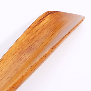 Long Handle Shoe Horn Wooden Shoe Extractors for Elderly Disabled Pregnancy Fits for All Shoes (Lotus Wood Joint Shoehorn, 32cm)