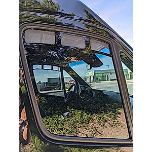 White Top Adventures Bug-out 2.0 Mercedes Sprinter Van window vent screen insert for 2007- Present. Sold as Sets