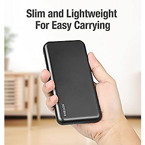 ENEGON 2-Pack Portable Charger Power Bank 10000mAh, The Phone Charger Battery with USB C Input and Dual USB Output for iPhone 14, iPad, Galaxy S22, Pixel, Tablets and etc