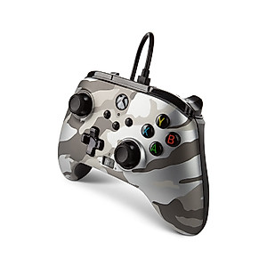 PowerA Enhanced Wired Controller for Xbox Series X|S - Metallic Arctic Camo, gamepad, wired video game controller, gaming controller, Xbox Series X|S