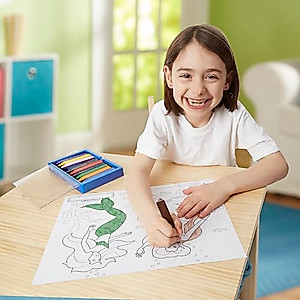 Melissa & Doug Jumbo 50-Page Kids' Coloring Pad - Horses, Hearts, Flowers, and More - FSC Certified