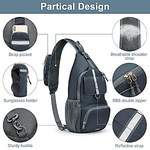 G4Free Packable Sling Backpack, Small Crossbody Sling Bag Travel Hiking Daypack Casual Foldable Shoulder Chest Bag
