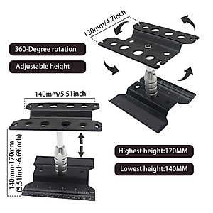 RC Car Repair Work Stand Repair Tool Set 360 Degree Rotation and 523 PCS RC Screws Kit & RC Screwdrivers and Screws Pallet Kit for 1/8 1/10 1/12 1/16 1/18 RC Car Crawler Truck Buggy (Black)