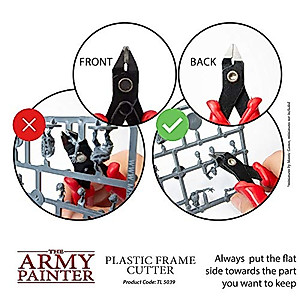 The Army Painter Plastic Frame Cutter - Wire Cutters Heavy Duty for Craft and Plastic Miniature, Side Cutters Flush Cut Pliers with Safety Grip - Precision Flush Cutter Nippers