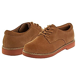 French Toast Kids Dress Shoes Oxford School Uniform - Lace up Loafer Saddle Shoe for Girls and Boys - Dirty Buck (Size 2 Big Kid)