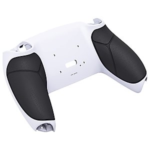 Black White Performance Rubberized Grip Redesigned Back Shell for PS5 Controller eXtremerate Rise & RISE4 Remap Kit - Controller & Rise Remap Board NOT Included