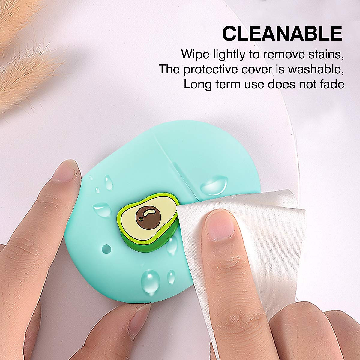 Newseego for Google Pixel Buds 2(2020) Case, Cute 3D Funny Protective Cover Soft Silicone Cartoon Shockproof Case for Google Buds 2 with Keychain Fashion Design Support Wireless Charging-Avocado