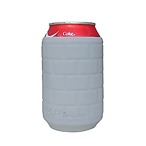 Soft Silicone Sleeves Insulators for Standard Soda/Beverage/Beer Can, 12OZ Standard Can Cold Insulating Covers, Soda Sleeves Coolers Holder, Non-slip Beverage Can Coolier Sleeves (Gray)