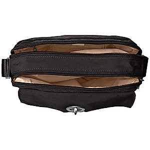 High Rise Silver Shoulder Bag, Black, One Size