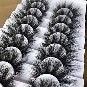GMAGICTOBO False Eyelashes Fluffy Wispy Eyelashes Faux 3D Mink Lashes Thick Volume Long Soft Dramatic Strip Eye Lashes Pack 8 Pairs