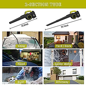 Leaf Blower Cordless with Battery & Charger, DOROBEEN 160MPH Cordless Leaf Blower, 24V 3.0Ah Battery Powered Blower with LED Light, Stepless Speed Electric Lawn Mower Cordless, Blowers for Lawn Care