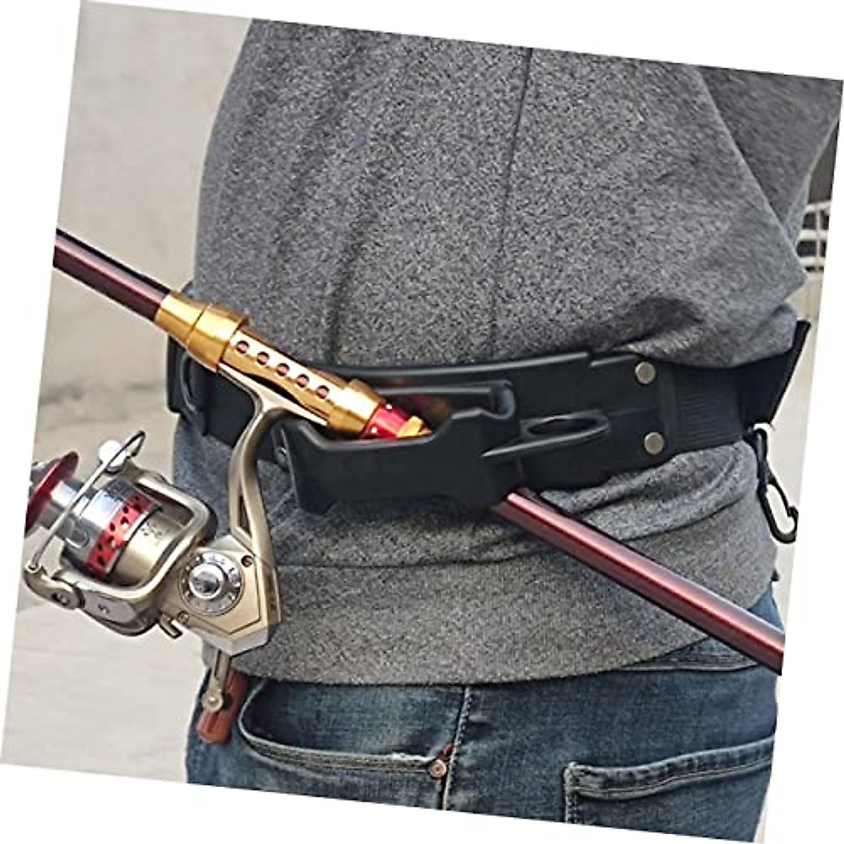 GAFOKI 1pc Adjustable Accessories Kayak Labor-Saving Straps Holder Belt Outdoor Waist Pole Portable for Belts Rod Fishing Accessory Tool Reel Lure Waders Essential Supplies Surf Wader