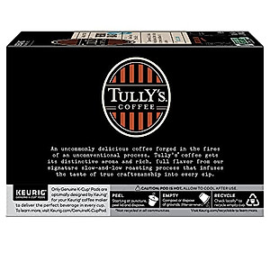 Tully's Coffee French Roast Keurig Single-Serve K-Cup Pods, Dark Roast Coffee, 12 Count