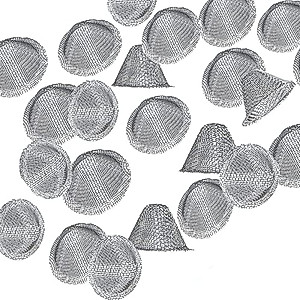 Tomistan 30pcs Stainless Mini Steel Clean Screen Reusable Filters, Small Metal Mesh Steel FiltersCleaning Tool and Storage Box,filter