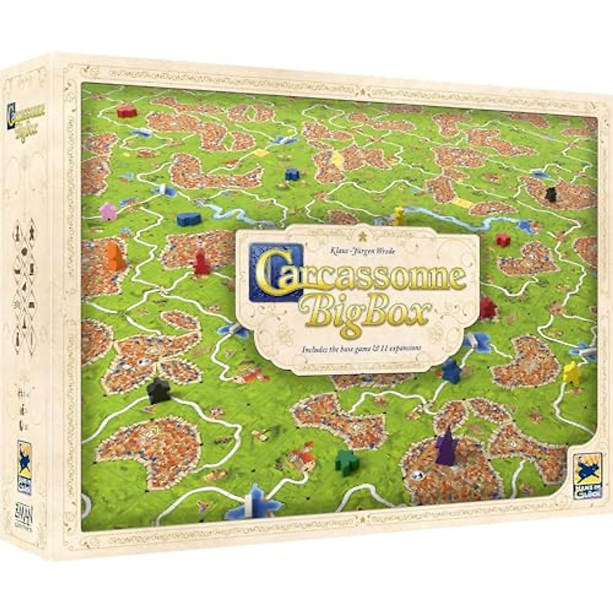 Carcassonne Board Game Big Box (2022 Edition) - Complete Base Game and 11 Expansions for Ultimate Variety! Medieval Strategy Game for Kids and Adults, Ages 7+, 2-6 Players, Made by Z-Man Games