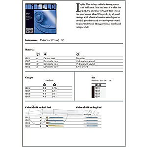 Thomastik-Infeld IB100 Infeld Blue Violin Strings Set 4/4 Size