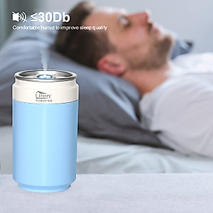 Humidifiers, Humidifier for Bedroom, Can Air Humidifier, Humidifiers for Home and Plants, USB Powered And Battery Powered Portable for Home Office Car Outdoor, 2 Mist Modes, Night Light, Auto-Off