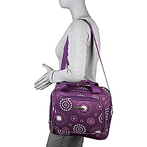 Rockland Impulse 4-Piece Softside Upright Luggage Set,Telescoping Handles, Pucci, (14/19/24/28)