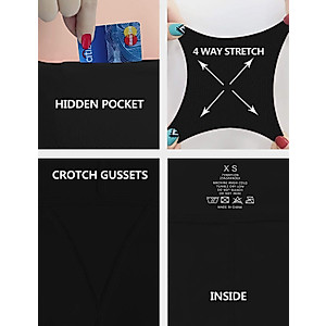 BUBBLELIME 4 Styles 25"/26"/27"/28" High Waist Yoga Pants Running Workout Leggings - Basic_Black X-Small-27 Inseam