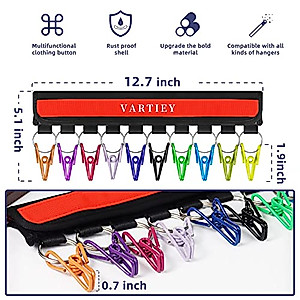 Vartiey Hat Rack Organizer, baseball cap organizer，Cap Organizer Holder for Hanger & Room Closet, Multifunctional Baseball Cap Organizer Hanger Folding Travel Clothespins Hanger with 10 Clips