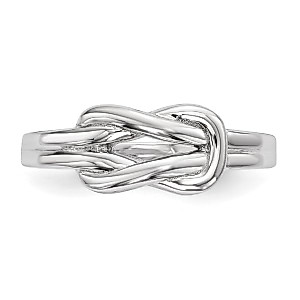IceCarats 925 Sterling Silver Love Knot Ring Size 7