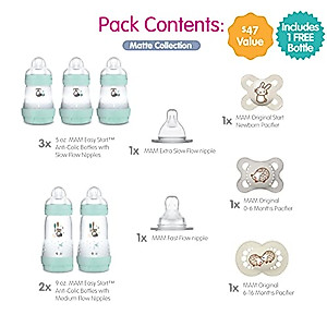 MAM Matte Essentials Gift Set, 10-Piece, Newborn, Boy