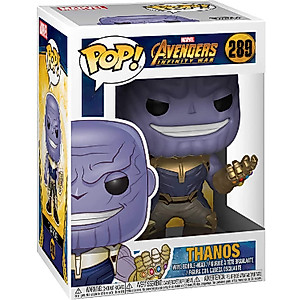 POP Marvel: Avengers Infinity War - Thanos with Infinity Gauntlet Funko Pop! Vinyl Figure (Bundled with Compatible Pop Box Protector Case), Multicolored, 3.75 inches