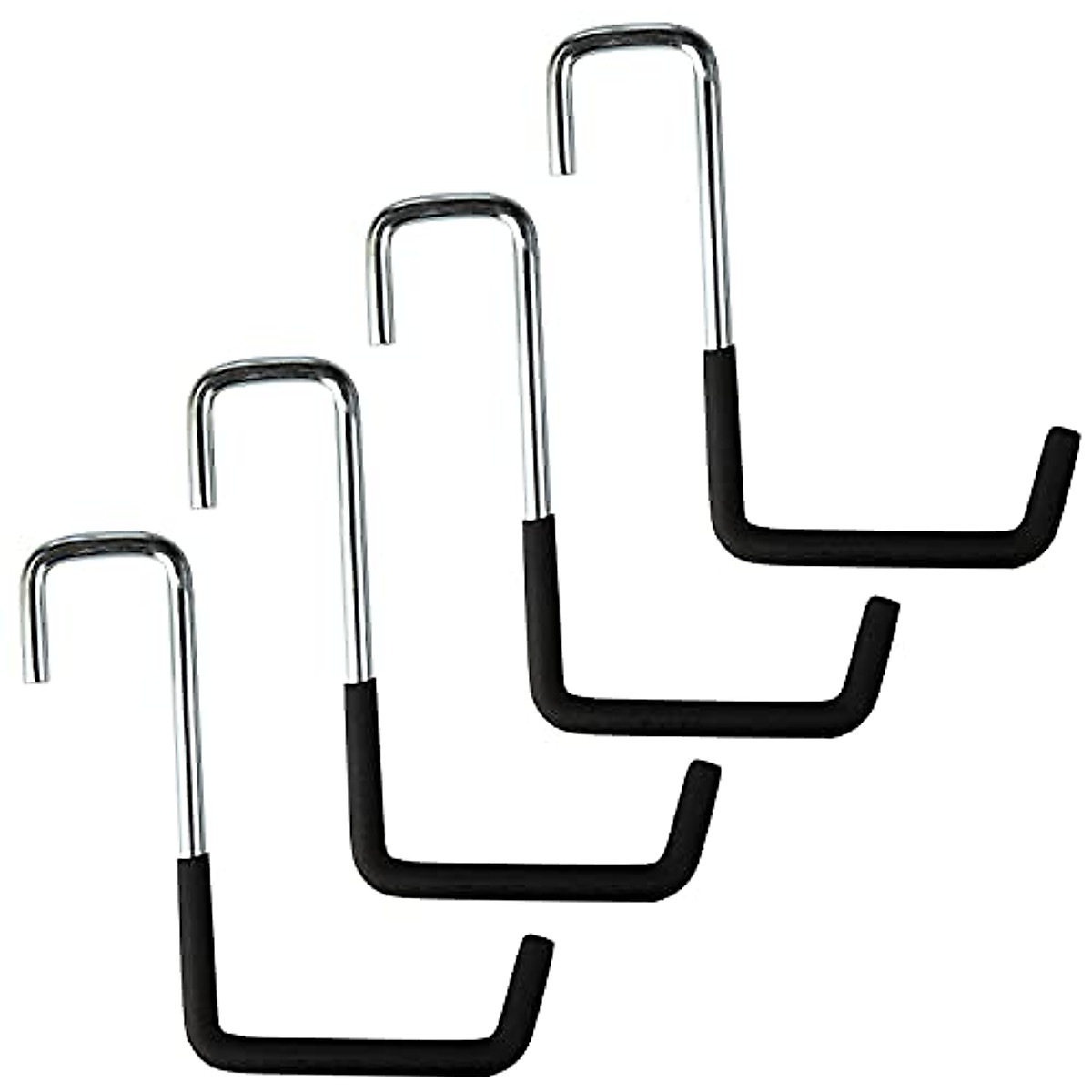 Evenu Rafter Hanger Hook, Large Heavy Duty Holder for Hanging Over Wall or Ceiling Rack, No Screw, Adhesive, Suction or Drilling Needed, Grey, 4 Pack