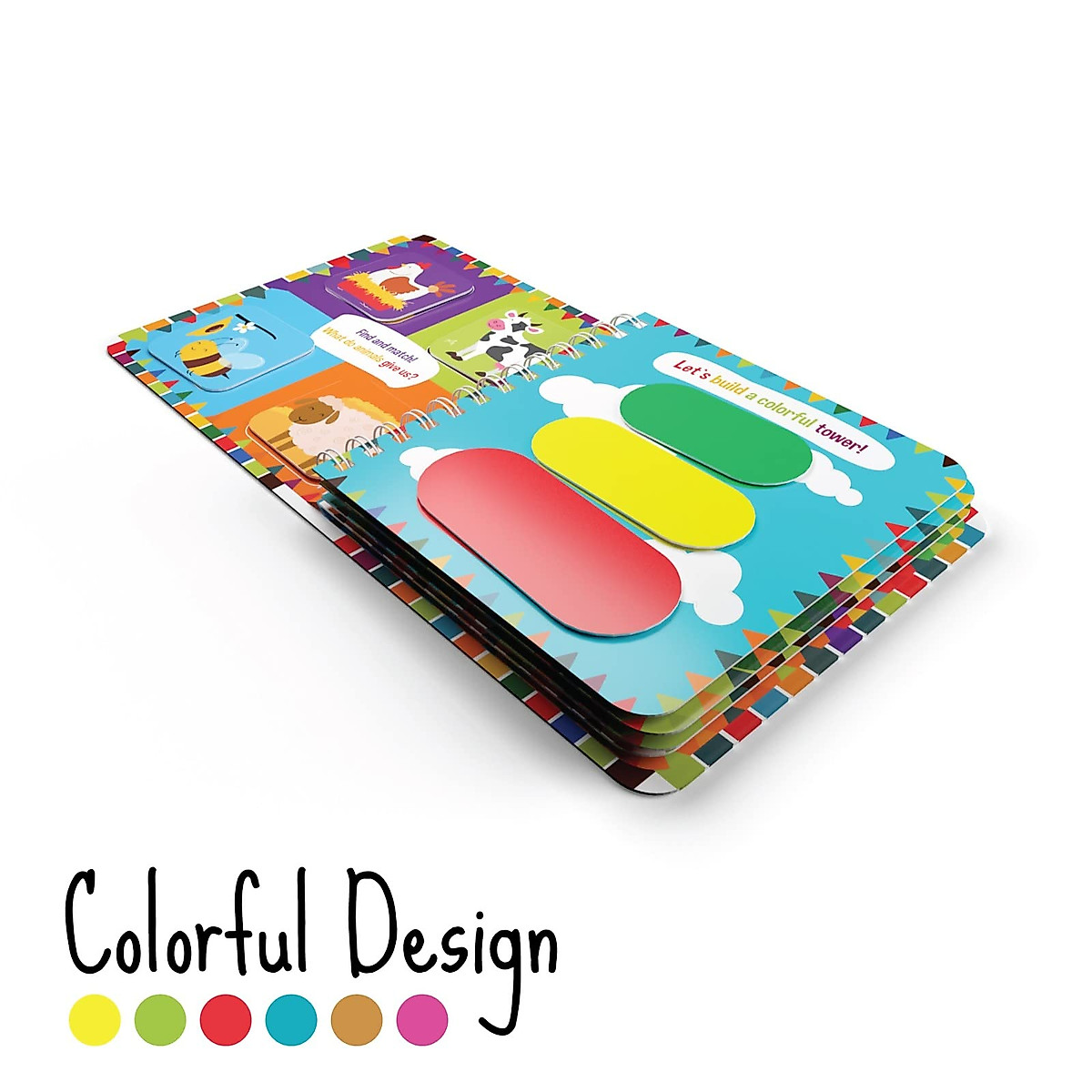 Stick IT Smart Montessori Busy Book for Toddlers, Preschool Educational Learning, Autism Sensory Learning Toy, Kindergarten Learning Activities, Anti-Cutting Edge