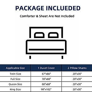 Placitiume Geometric Tribal Duvet Cover Set King Size, Aztec Pattern Bedding, Burnt Orange and White, 3Piece