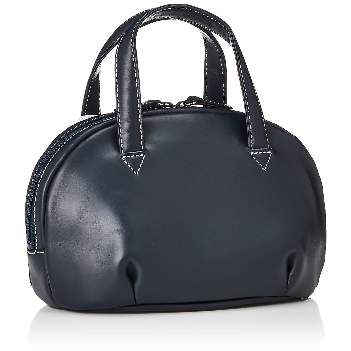 Kitamura Z-0560 Detachable Shoulder Belt 2-Way Handbag, Dark Blue/White Stitching [Navy] 10901