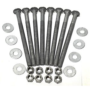 Dock Hardware 1/2" x 8" Galvanized Carriage Bolt Set (Pack of 8)