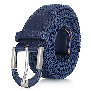 Marino Golf Belts for Men - Braided Woven Stretch Belts comes with a Gift Box - Navy - Small (32-36")