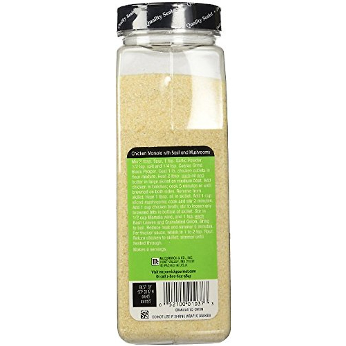 McCormick All Natural Gourmet Granulated Onion, 19.5 Ounce Packed in USA by McCormick