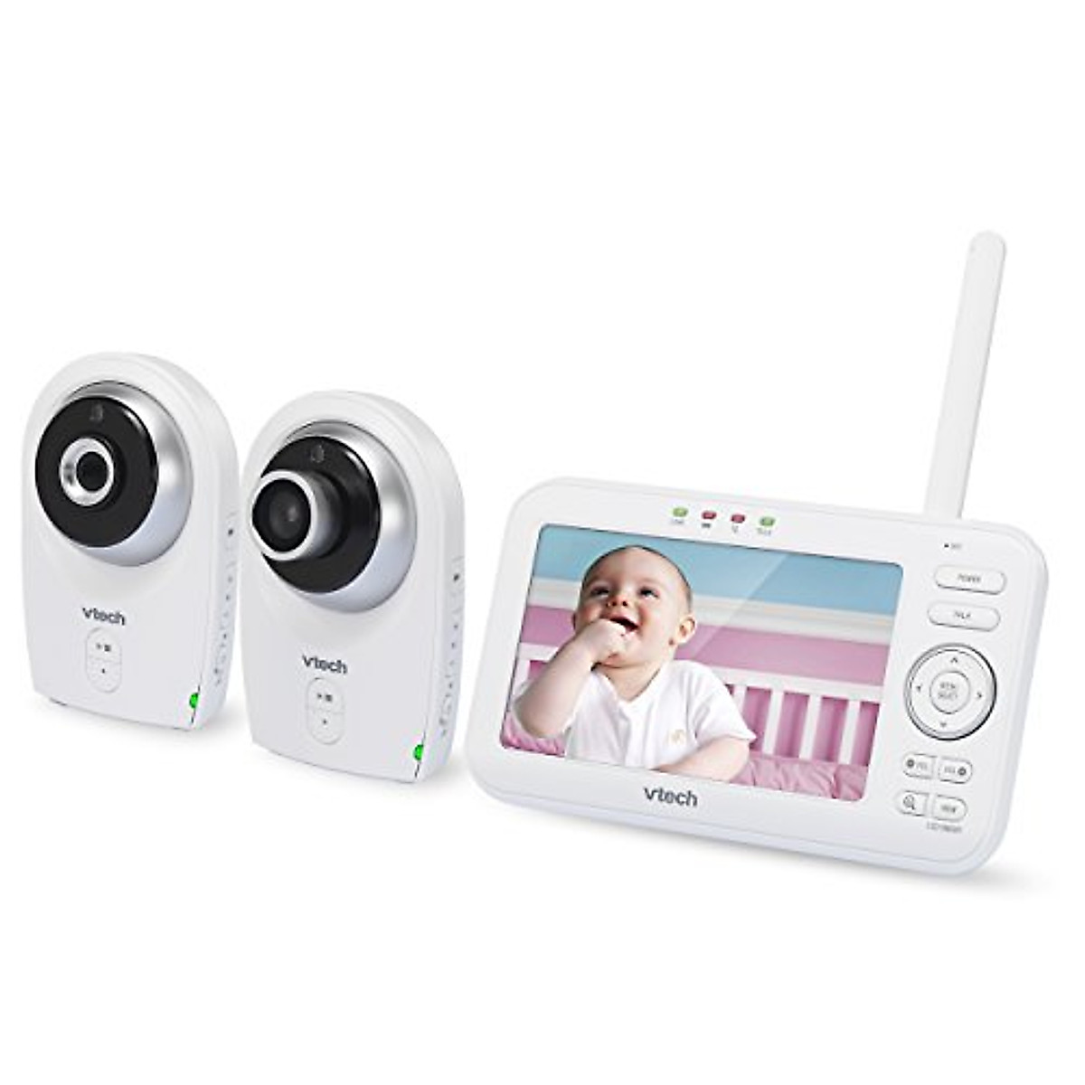 VTech VM351-2 Video Baby Monitor with Interchangeable Wide-Angle Optical Lens and Standard Optical Lens, 720p