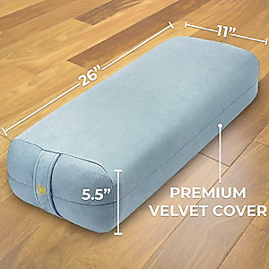 Florensi Yoga & Meditation Bundle | Pale Blue Meditation Cushion & Light Blue Yoga Bolster